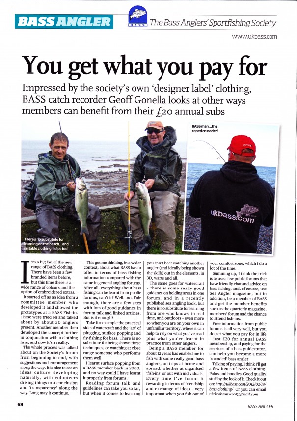 Latest BASS column in Sea Angler . . . – Bass Anglers’ Sportfishing Society