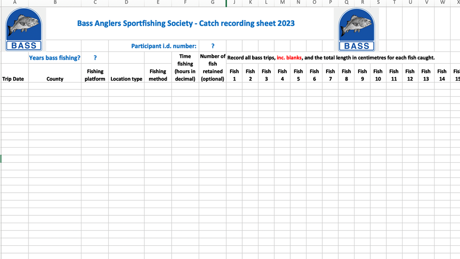 BASS Catch Recording Scheme – Bass Anglers’ Sportfishing Society